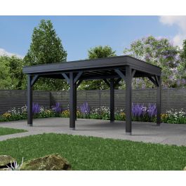 Overkapping Zwart 500cm x 400cm. | Tuinspecialist.nl